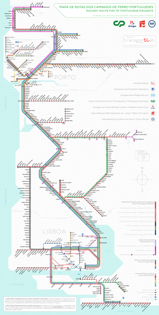 The Complete Network Diagram of Portuguese Railways – Transport Lab